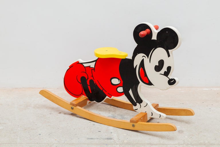 Vintage Vilac France Disney Wood Mickey Mouse Children Rocker, Play ...