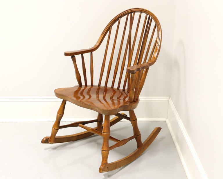 VIRGINIA HOUSE Mid 20th Century Maple Windsor Rocking Chair For Sale at ...