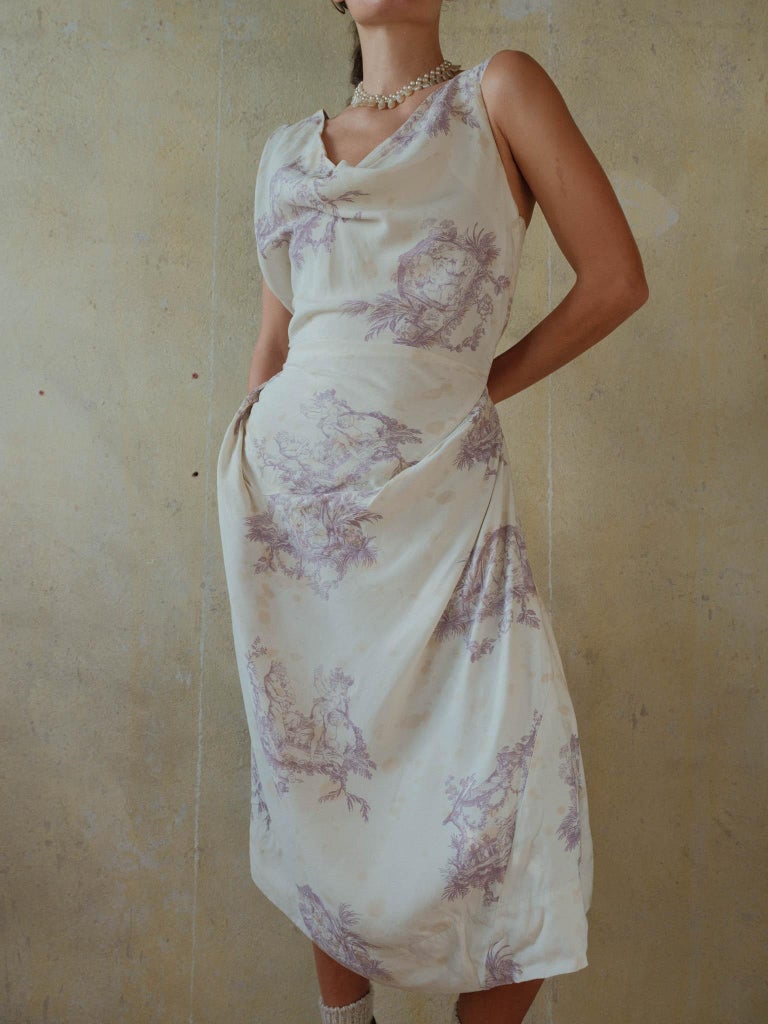 Vintage Vivienne Westwood Red Label Toile de Jouy Cotton Tea Stained ...