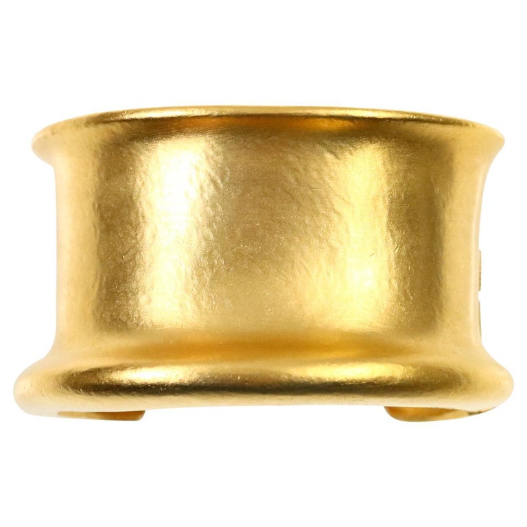 Vintage Vo Gold Tone Matte Cuff Circa 1980s For Sale at 1stDibs
