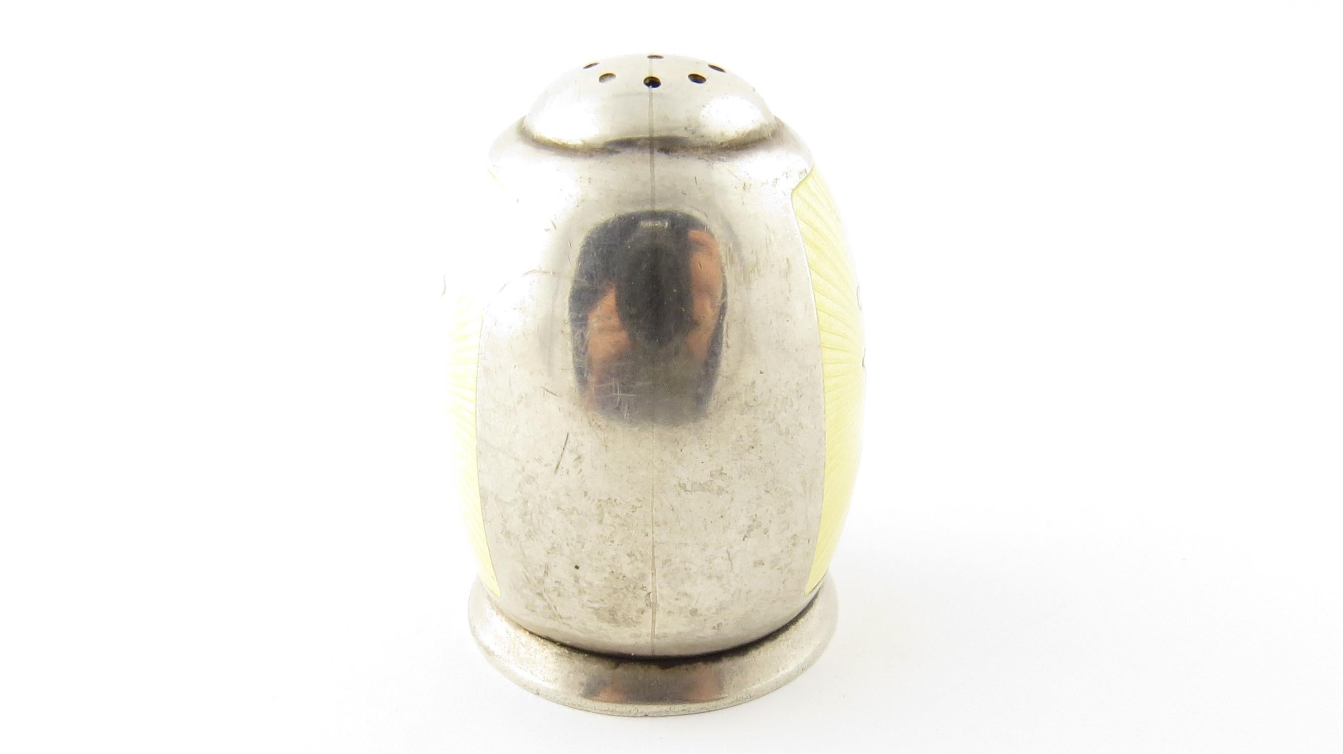 Vintage Volmer Bahner Denmark Sterling Silver White Enamel Salt Shaker ...