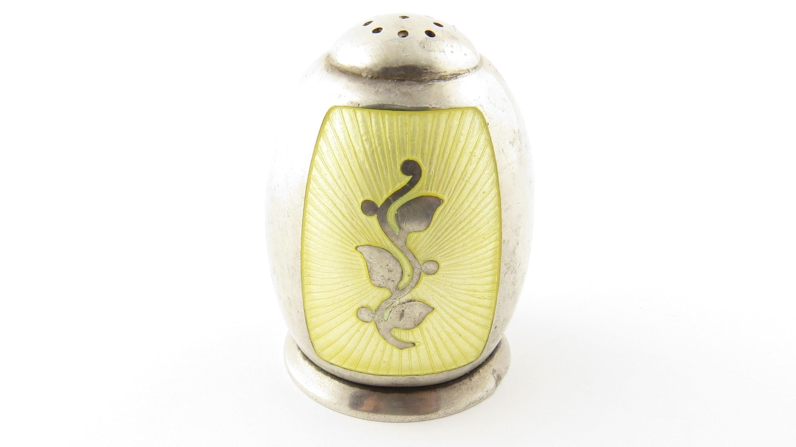 Vintage Volmer Bahner Denmark Sterling Silver White Enamel Salt Shaker ...