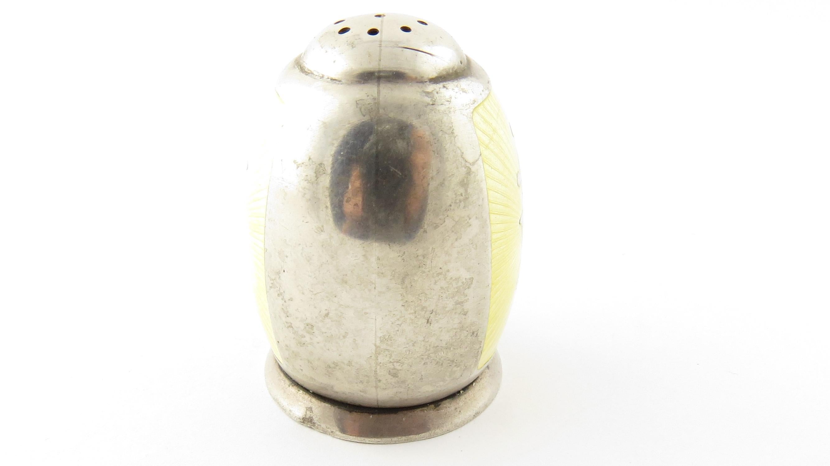 Vintage Volmer Bahner Denmark Sterling Silver White Enamel Salt Shaker ...