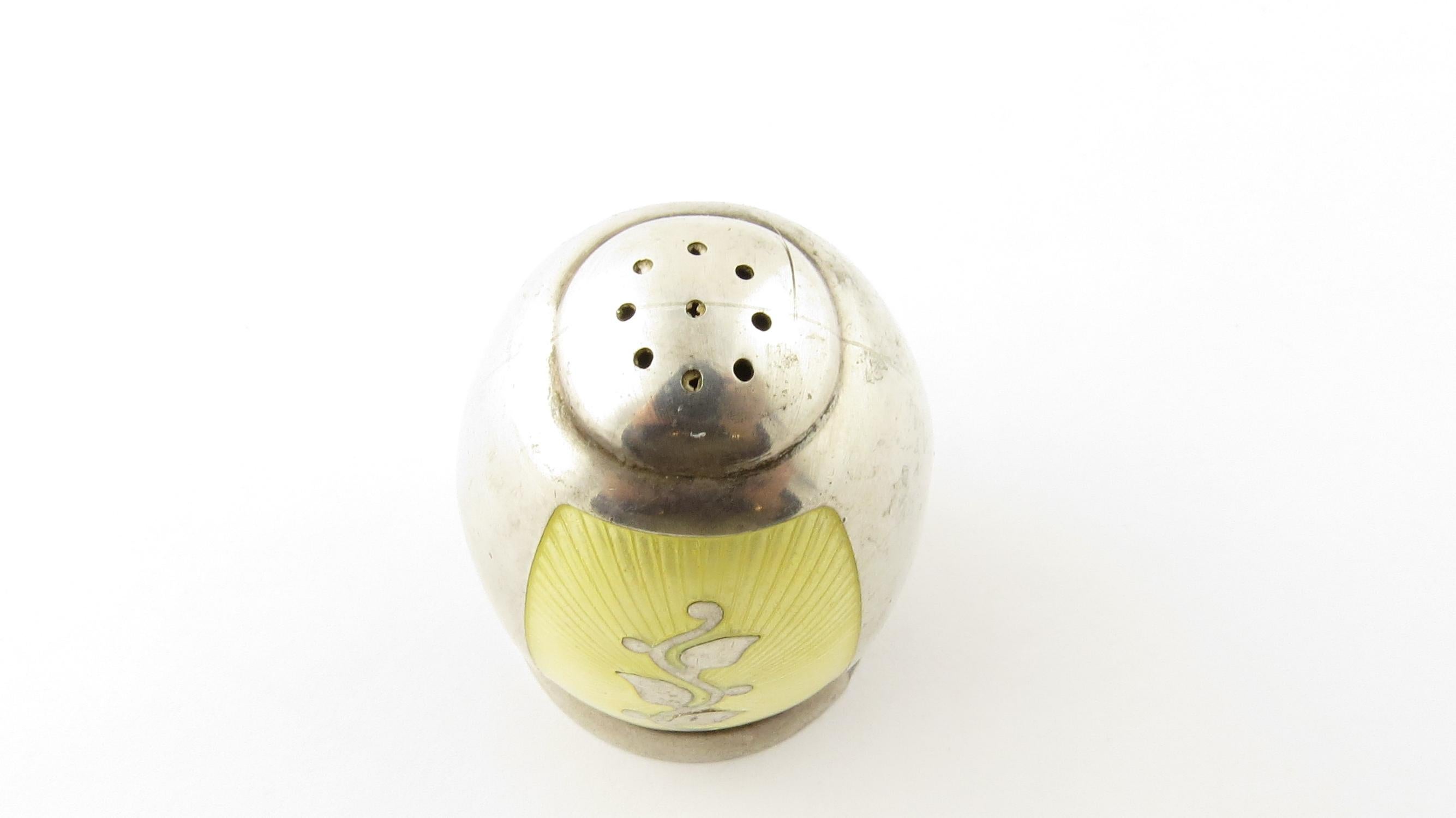 Vintage Volmer Bahner Denmark Sterling Silver White Enamel Salt Shaker ...
