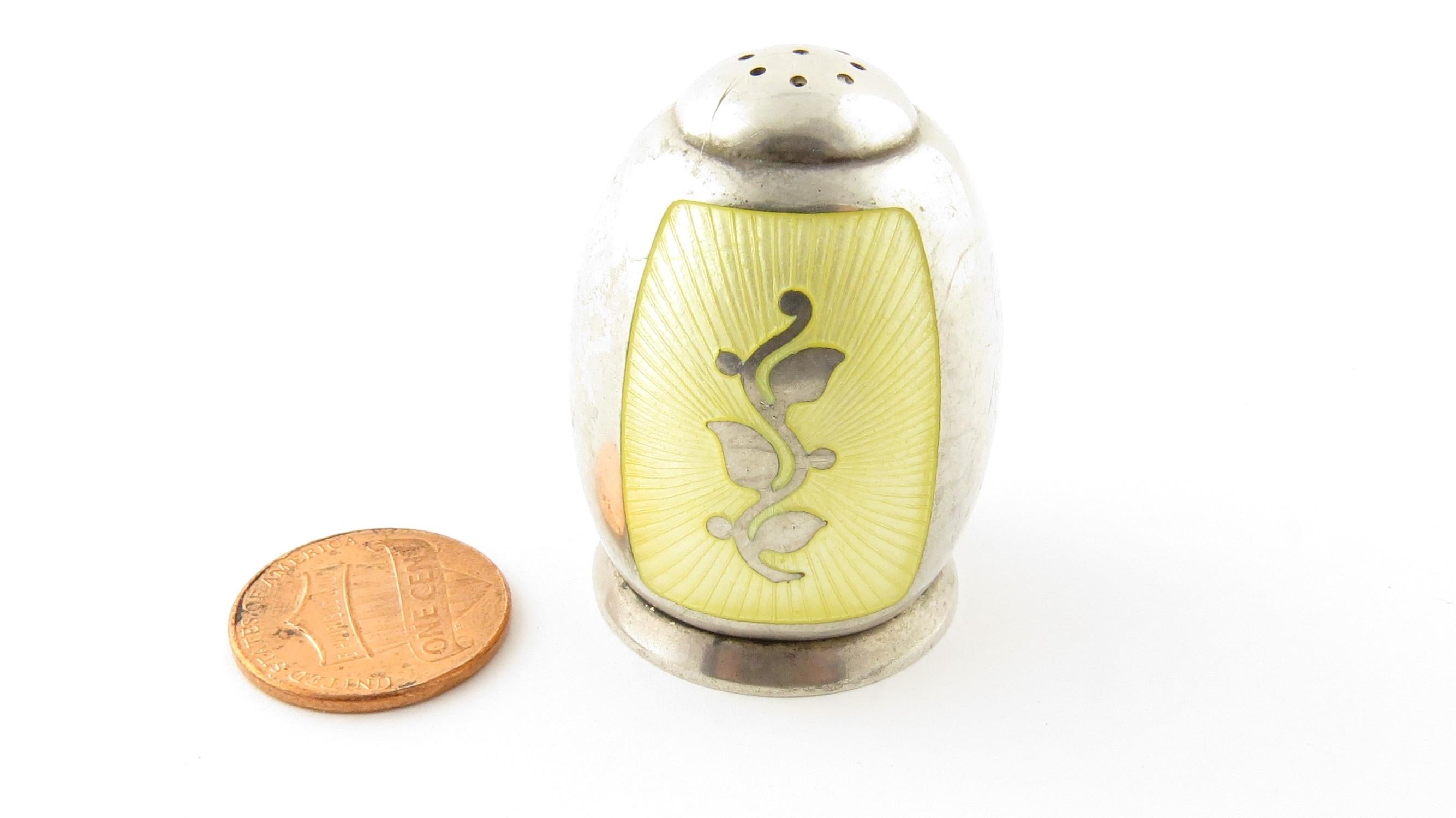 Vintage Volmer Bahner Denmark Sterling Silver White Enamel Salt Shaker ...