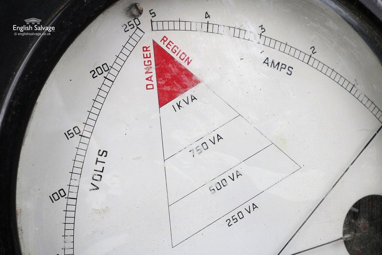 Vintage Volts / Amps Dial, 20th Century For Sale at 1stDibs