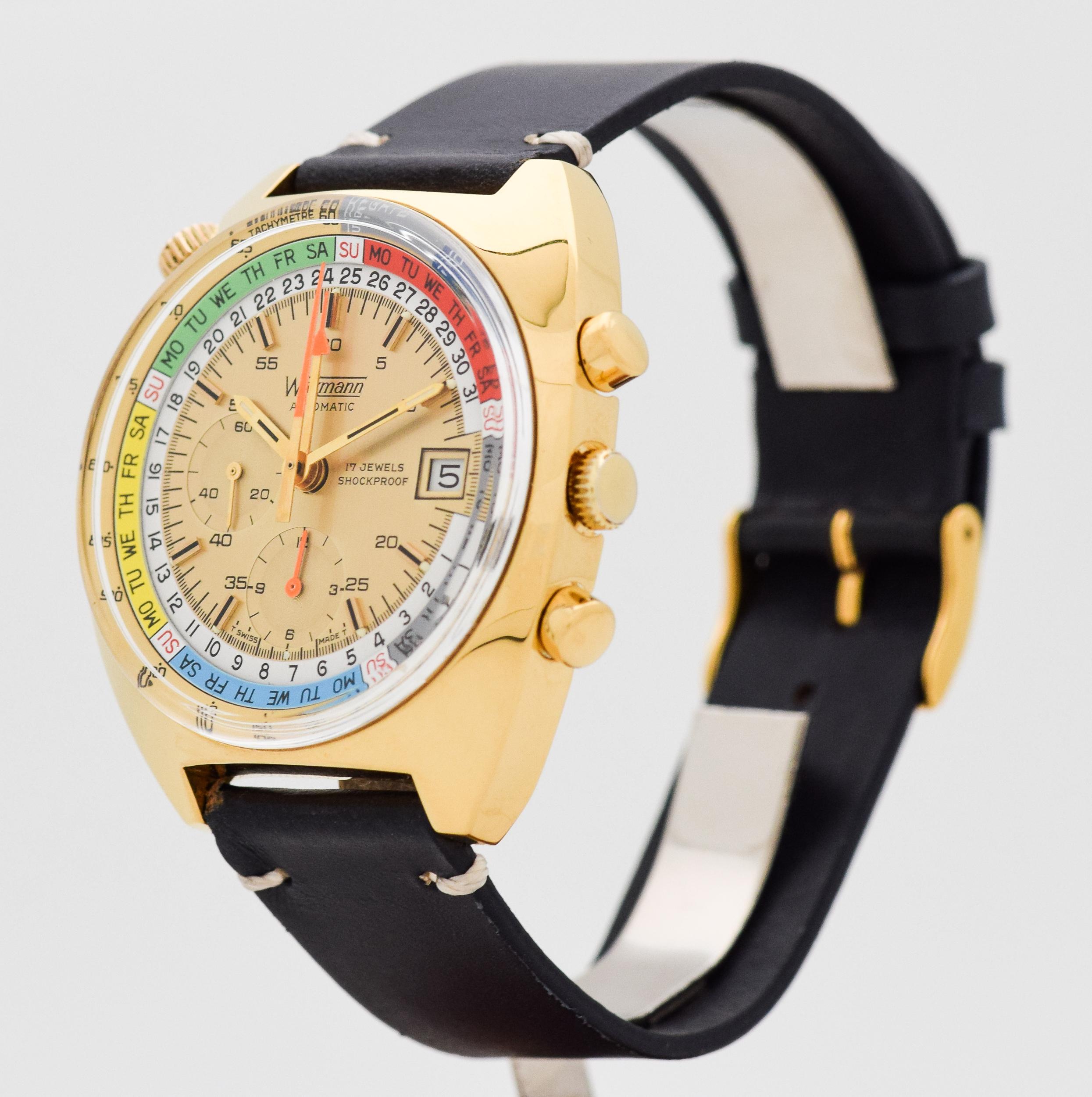 Vintage Wakmann Automatic Chronograph Base Metal and Stainless Steel ...