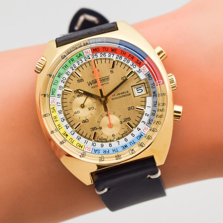 Vintage Wakmann Automatic Chronograph Base Metal and Stainless Steel ...