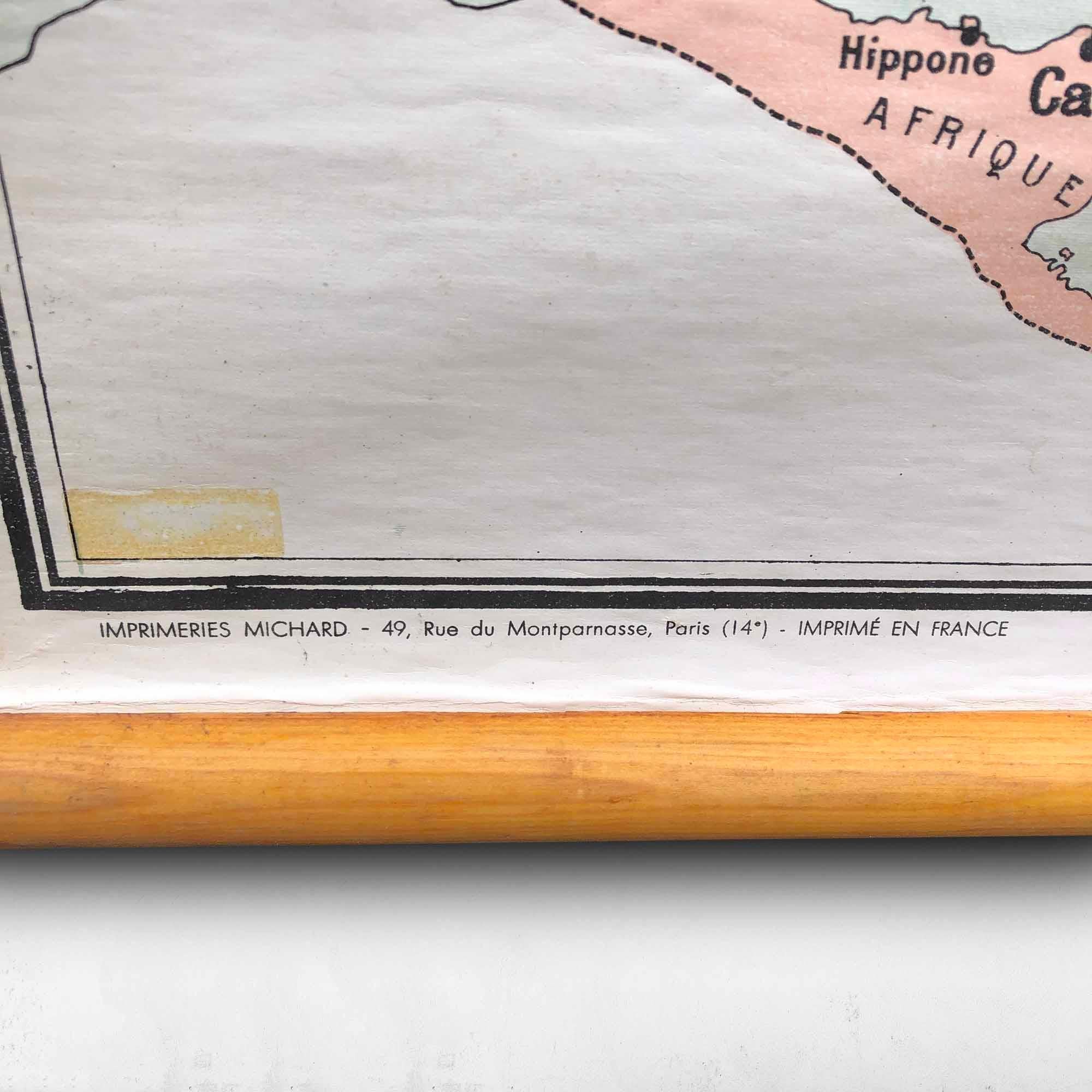 Vintage Wall Chart 'the Arabic World in the Early Middle Ages' For Sale ...