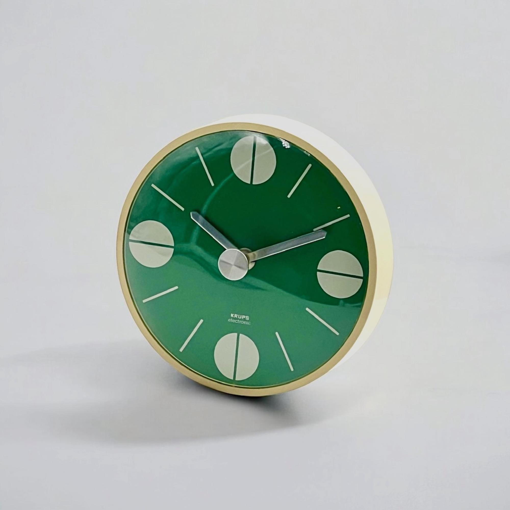 Vintage Wall Clock by Krups - Iconic 70s Space Age Design in Green For ...