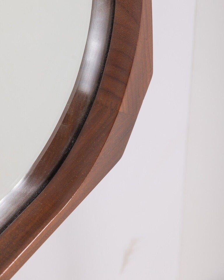 Vintage Wall Mirror 60s Wood Italian Design For Sale at 1stDibs