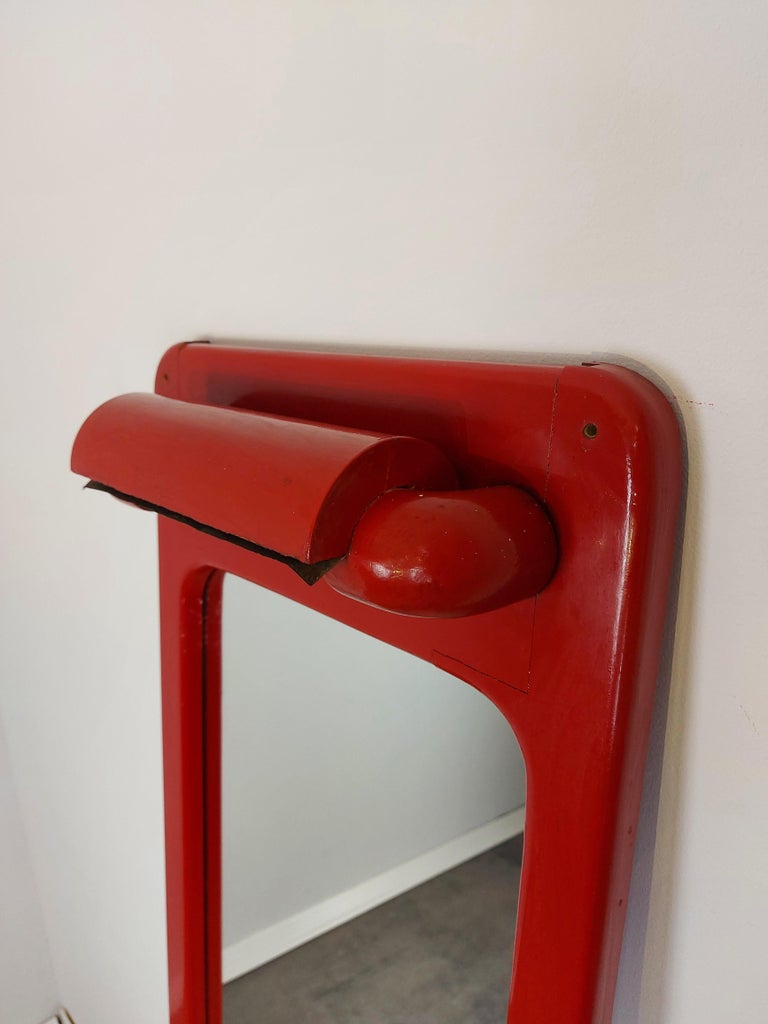 Vintage Wall Mirror with Lights, 1970s For Sale at 1stDibs