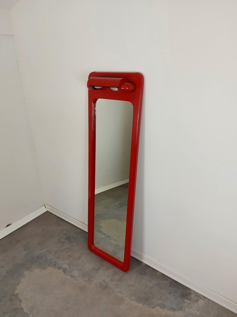 Vintage Wall Mirror with Lights, 1970s For Sale at 1stDibs