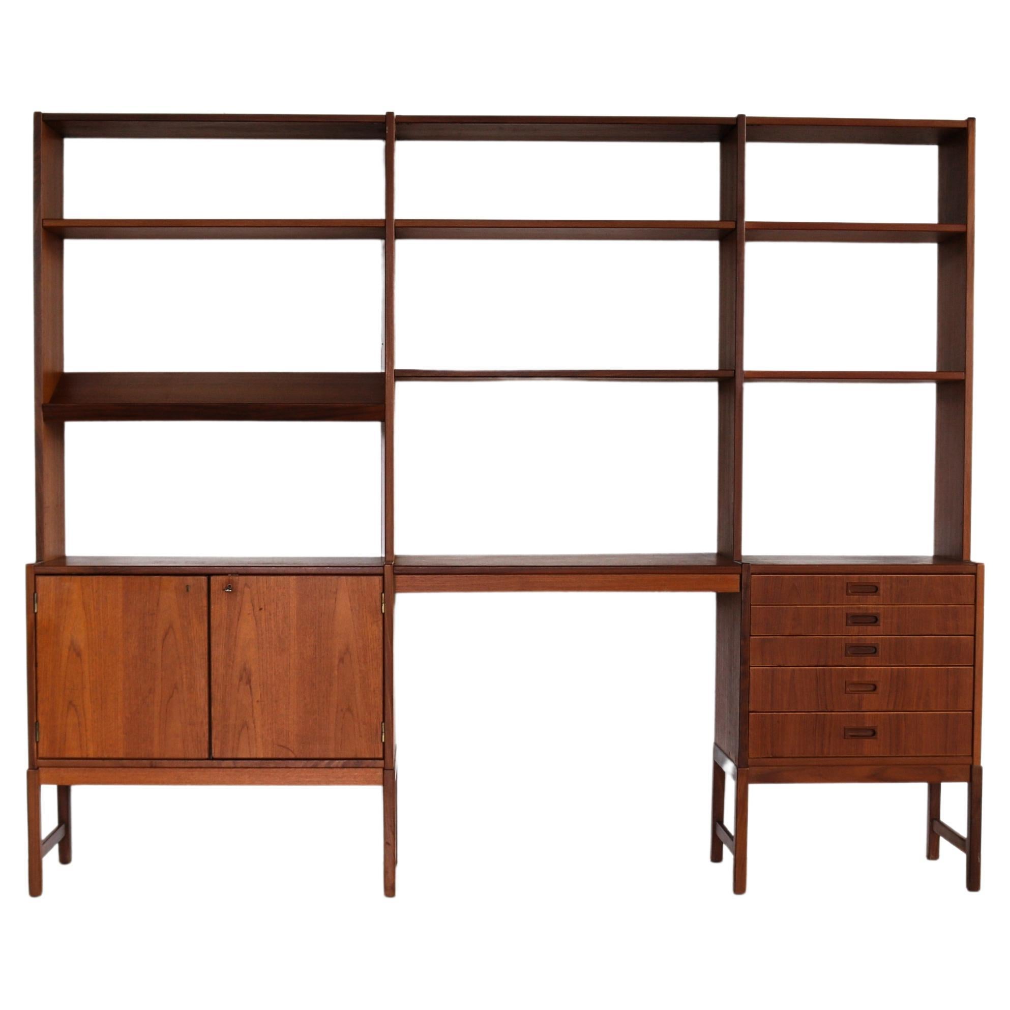 vintage wall unit | teak | 60s | Swedish For Sale at 1stDibs