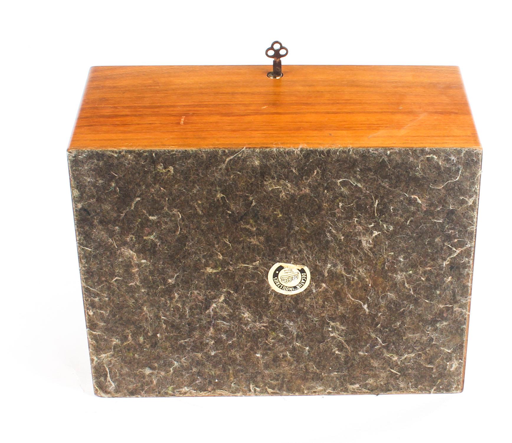 Vintage Walnut Cigar Humidor, 20th Century at 1stDibs