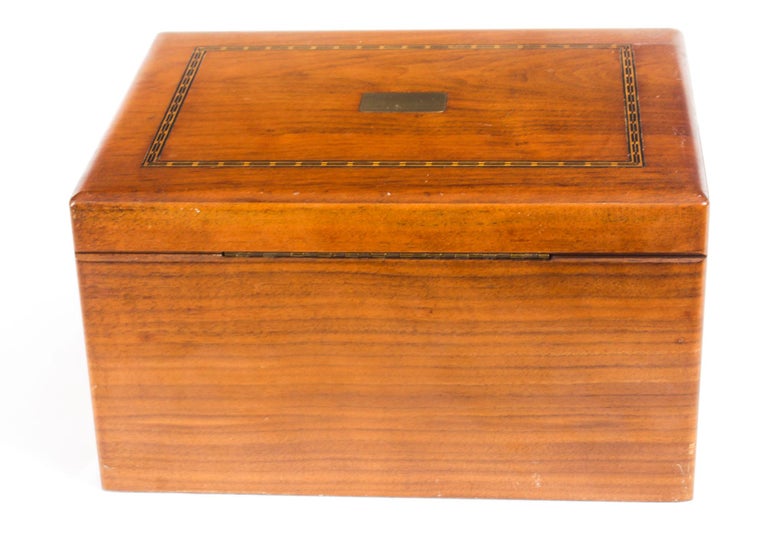 Vintage Walnut Cigar Humidor, 20th Century at 1stDibs