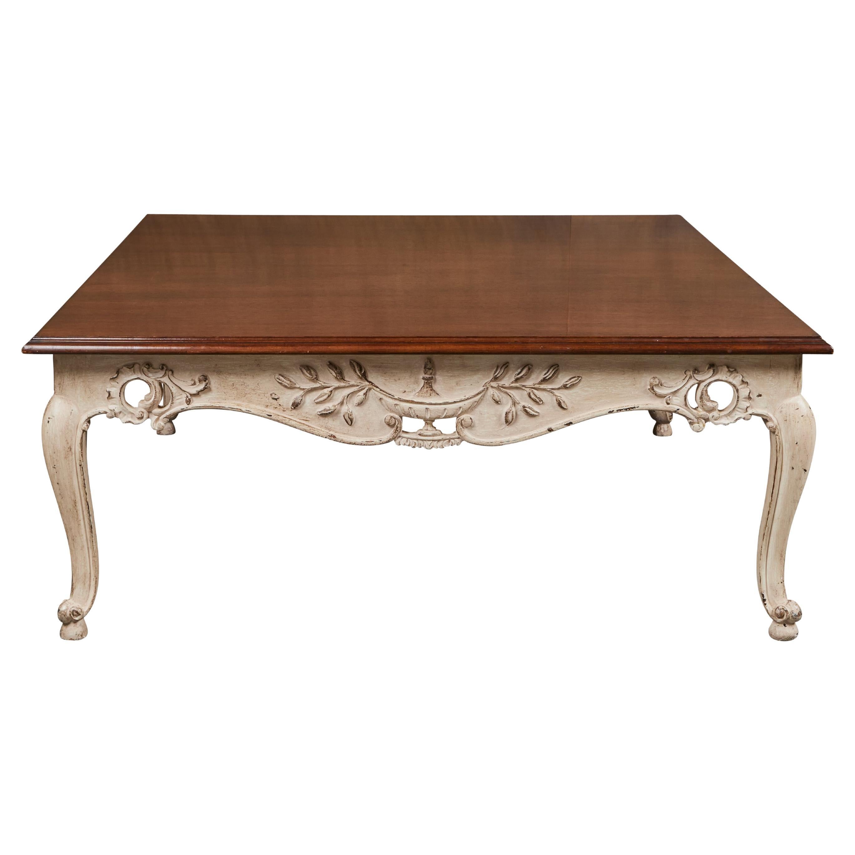 Vintage Marquetry Folk Art Coffee or Game Table with Masonic Symbols at ...