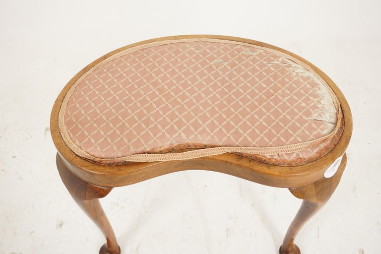 Vintage Walnut Foot Stool, Bench, Lift Out Seat, Scotland 1930, H889 ...