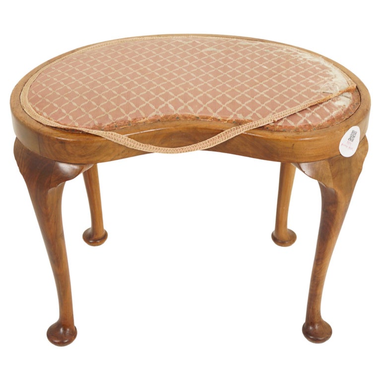 Vintage Walnut Foot Stool, Bench, Lift Out Seat, Scotland 1930, H889 ...