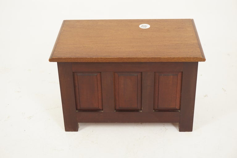 Vintage Walnut Panelled Toy Box, Trunk, Chest, Scotland 1930, H825 For ...