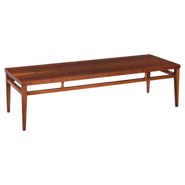 Vintage Walnut and Rosewood “Tuxedo” Coffee Table by Lane, circa 1960s ...