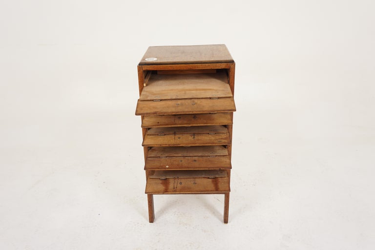 Vintage Walnut Sheet Music Cabinet, 6 Drawer, File Cabinet, Scotland ...