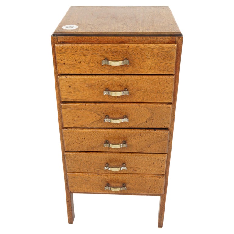 Vintage Walnut Sheet Music Cabinet, 6 Drawer, File Cabinet, Scotland ...