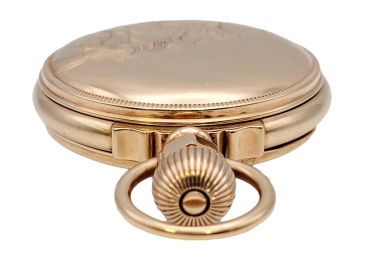 Vintage Waltham 14 Karat Rose Gold Pocket Watch with Hunter Case, Circa ...