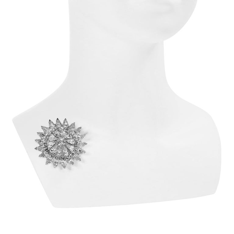 Vintage Warner Rhinestone Pear and Round Brooch, circa 1960s For Sale ...