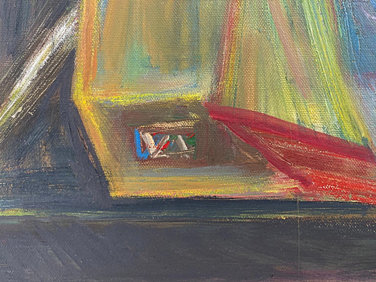 Vintage Warren Fischer Figurative Abstract Painting For Sale at 1stDibs