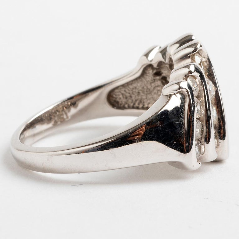 Vintage Wave Design Diamond Ring, 18 Karat Gold, Hallmarked London ...