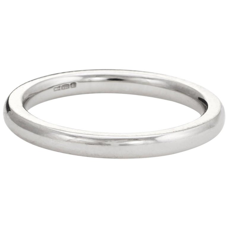 Vintage Wedding Band Ring Platinum Estate Fine Jewelry Bridal Pre Owned ...