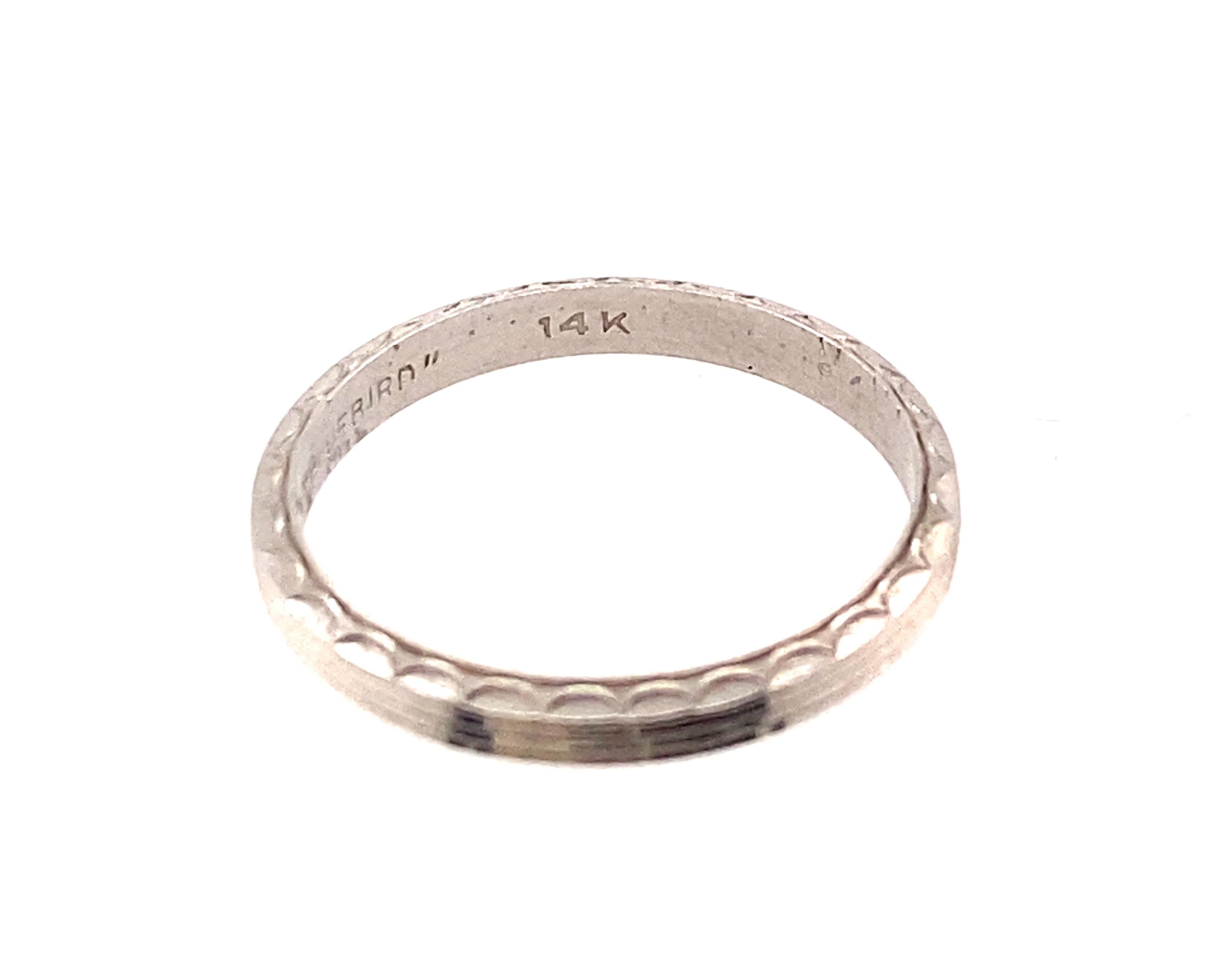 Art Deco Eternity Band Wedding Ring 14K Bluebird Original 1930's New ...