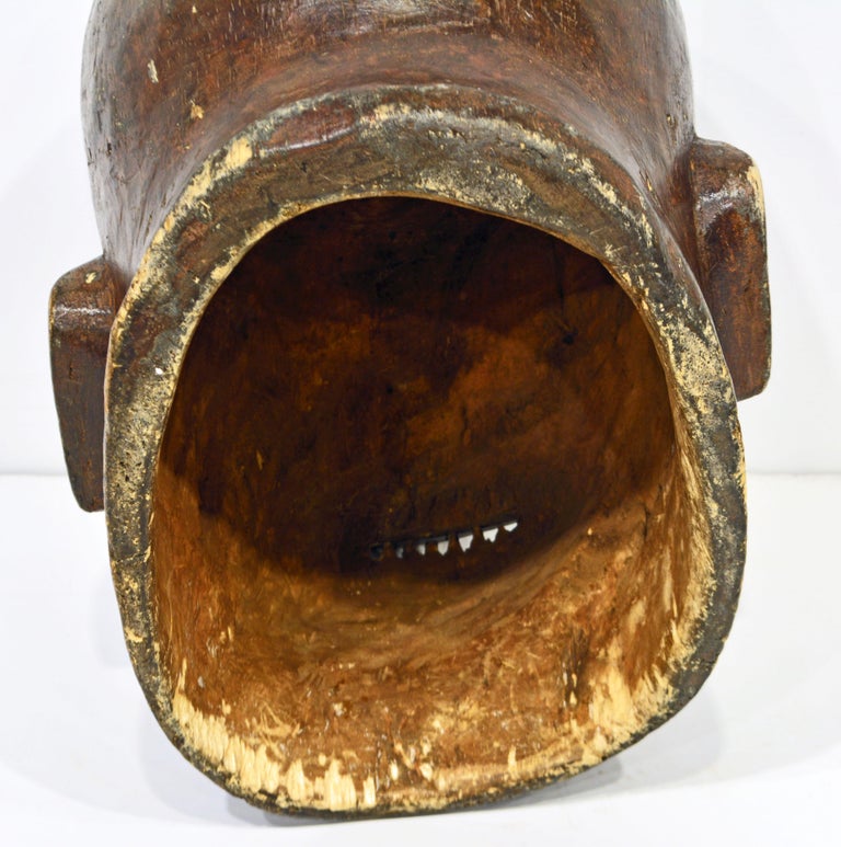 Vintage Well Carved Maconde Helmet Mask, Mozambique or Tanzania Mid ...