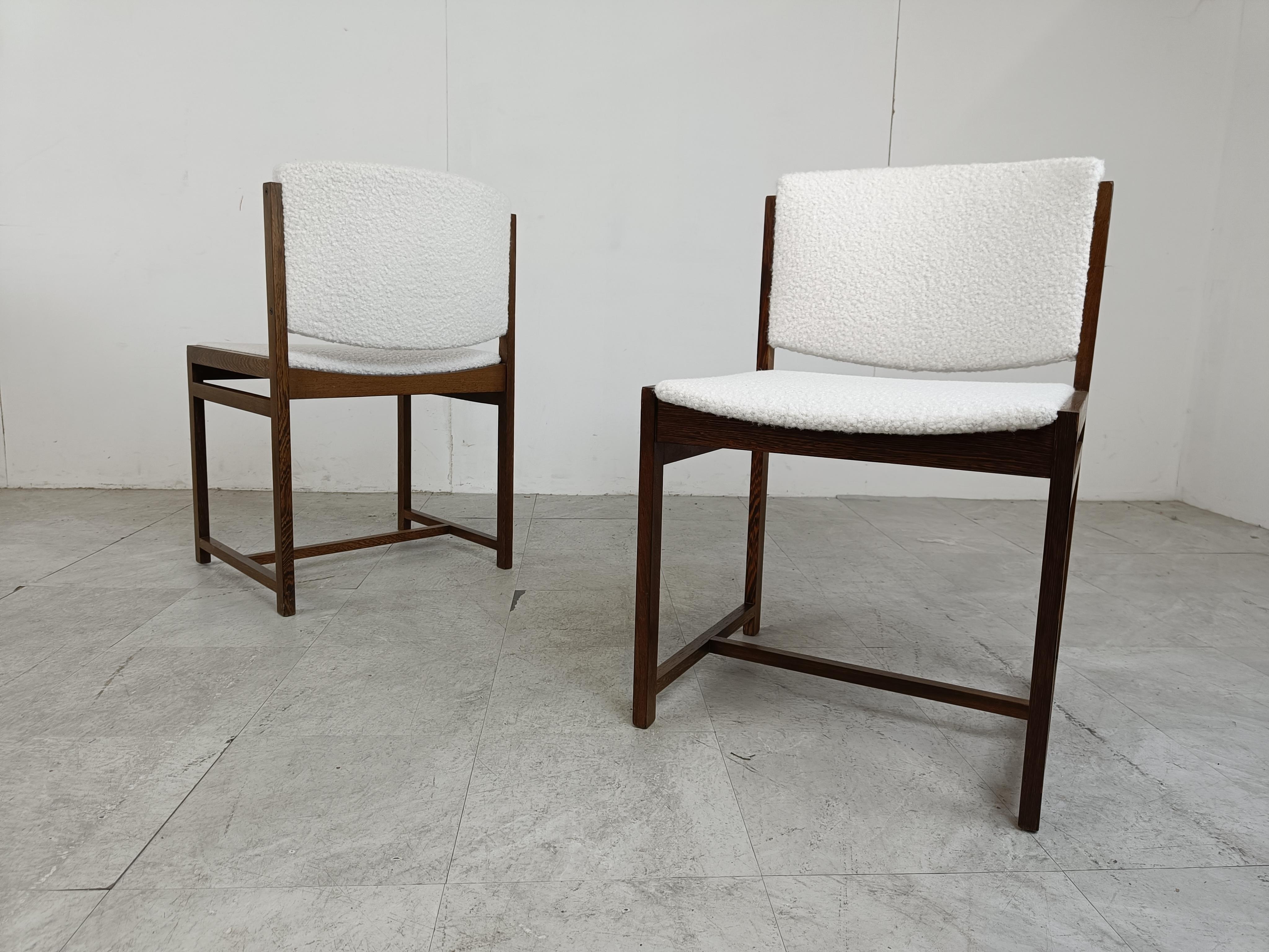 Vintage Wengé Dining Chairs, Set of 6, 1960s For Sale at 1stDibs