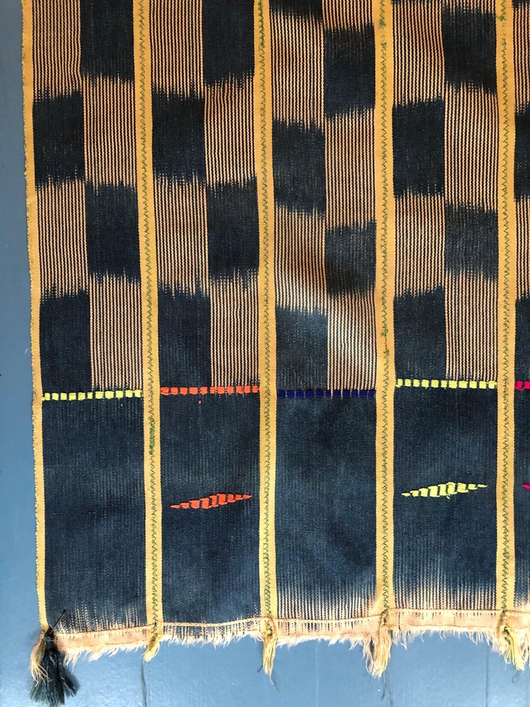 Vintage West African Handwoven Strip Weaving at 1stDibs