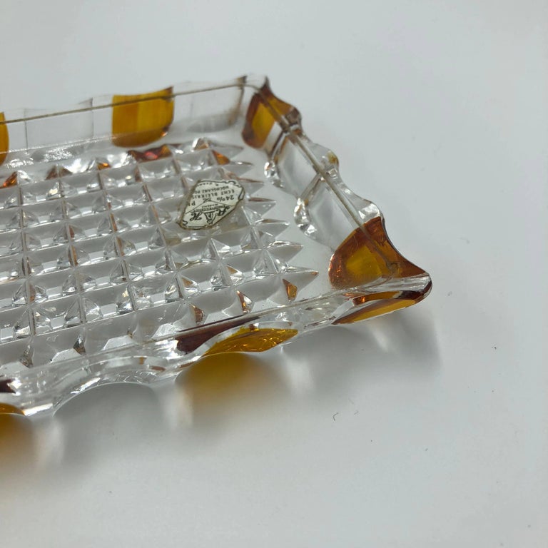 Vintage West Germany Echt Bleikristall Lead Crystal Golden Amber ...