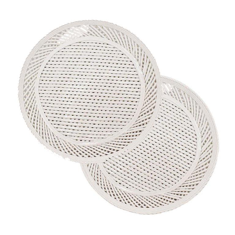 Vintage White Ceramic Italian Chargers or Serving Plates, Set of 2 For ...