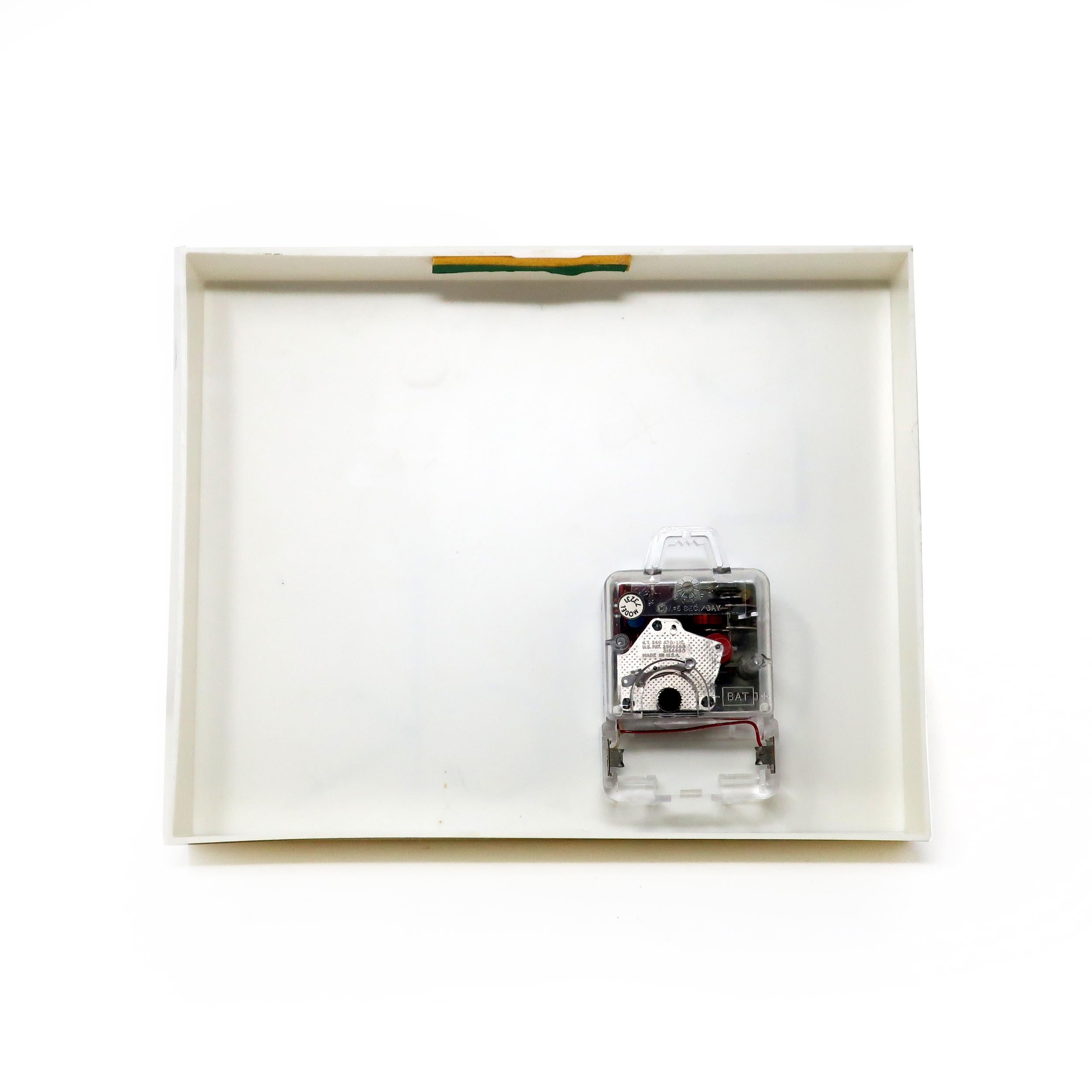 Vintage White CLOCK Wall Clock by David Davir For Sale at 1stDibs ...