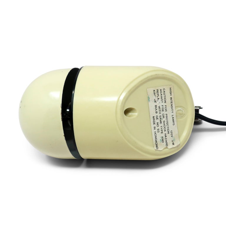 Vintage White Folding Pill Desk Lamp For Sale at 1stDibs