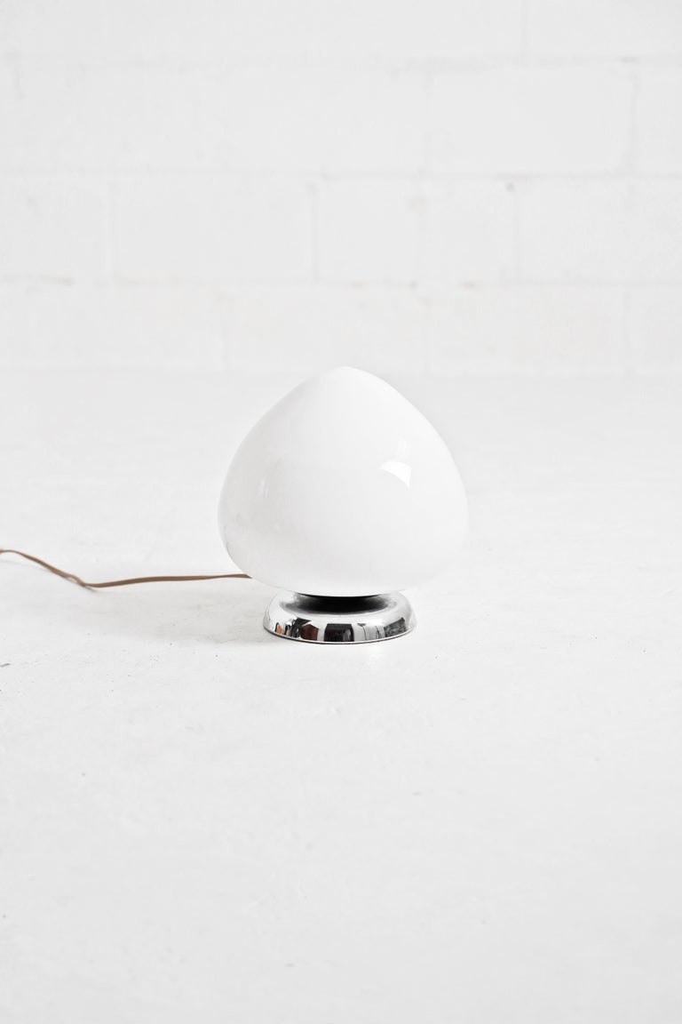 Vintage White Glass Acorn Lamp For Sale at 1stDibs