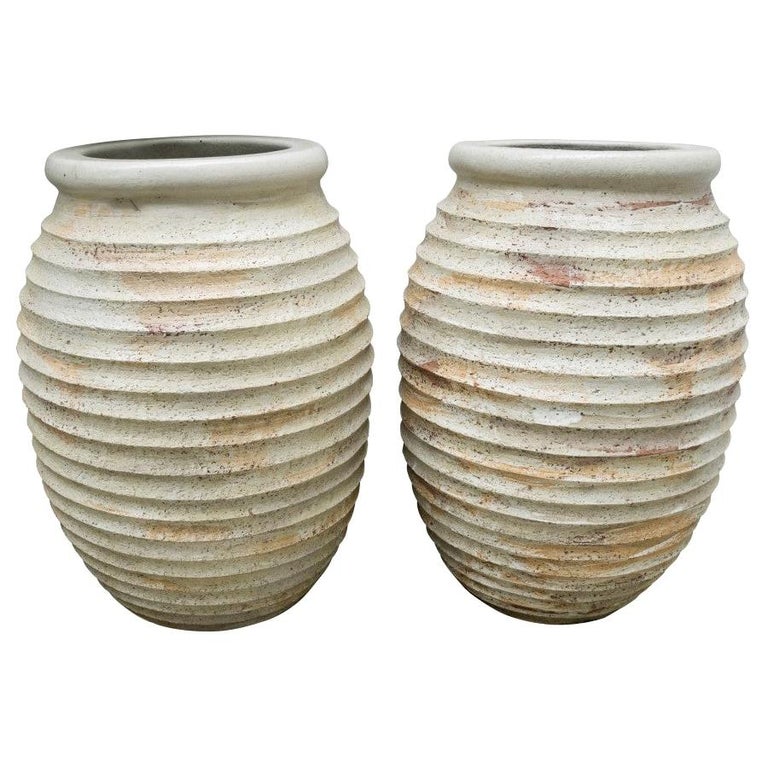 Vintage White HSC Ribbed Jar, American, circa 1970 For Sale at 1stDibs