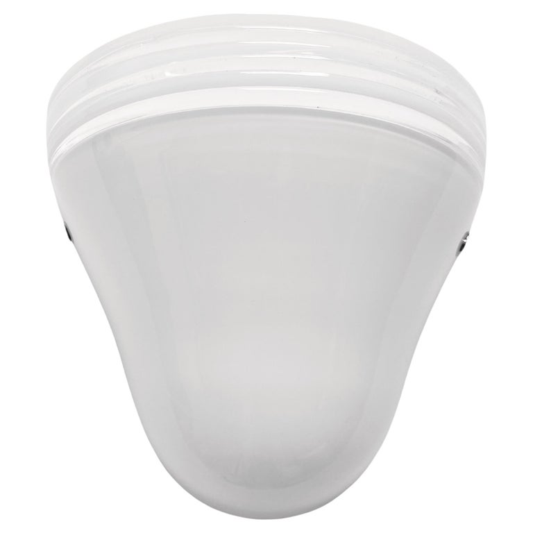 Vintage White Murano Glass Sconce by Leucos, circa 1970s For Sale at ...