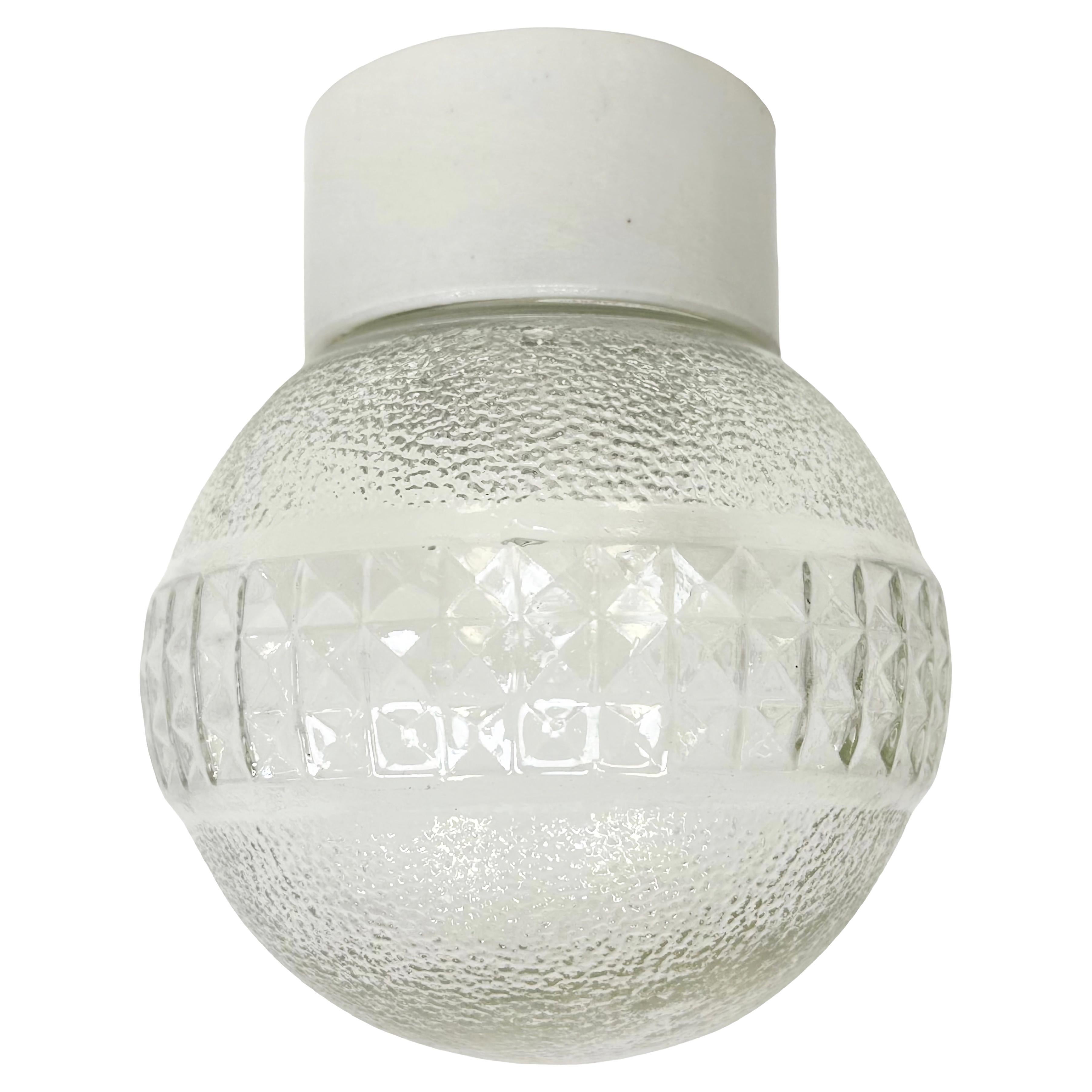 Vintage White Porcelain Pendant Light, 1970s For Sale at 1stDibs