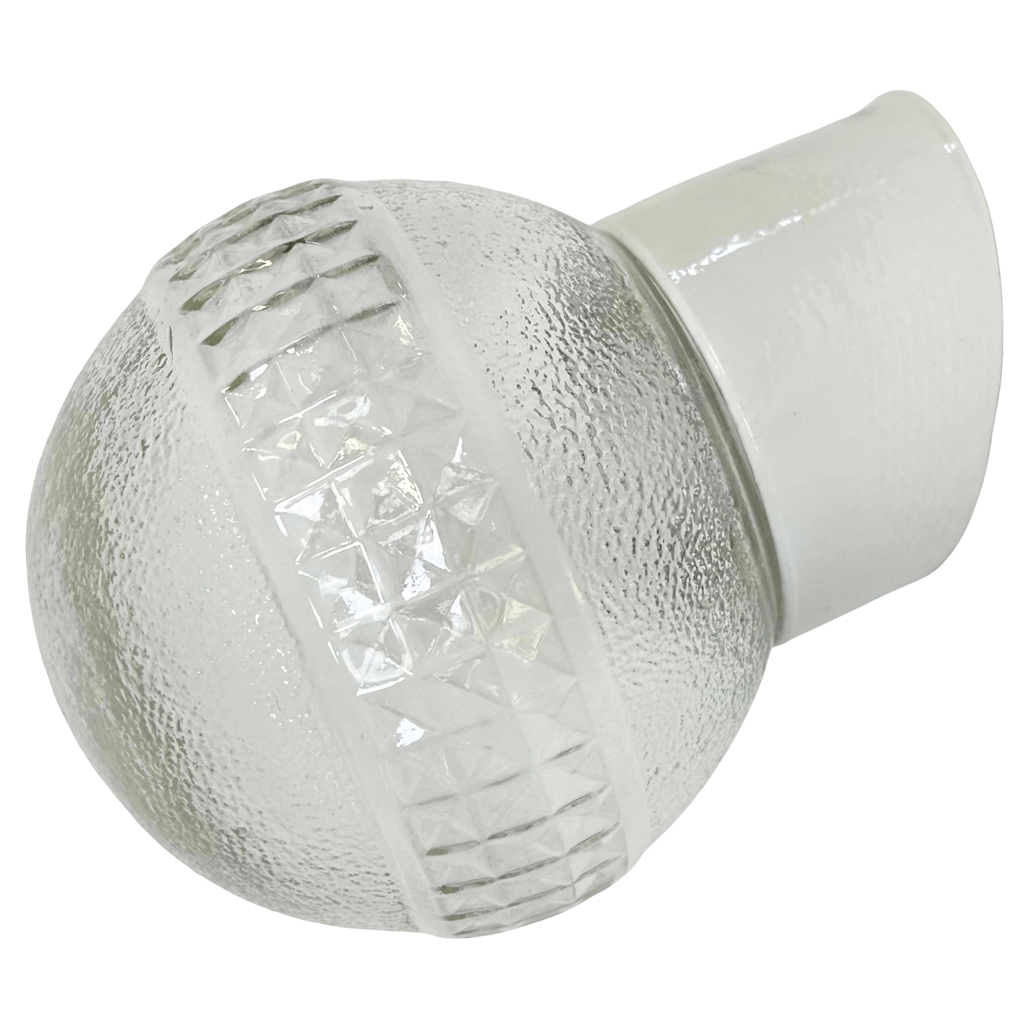 Vintage White Porcelain Wall Light, 1970s For Sale at 1stDibs