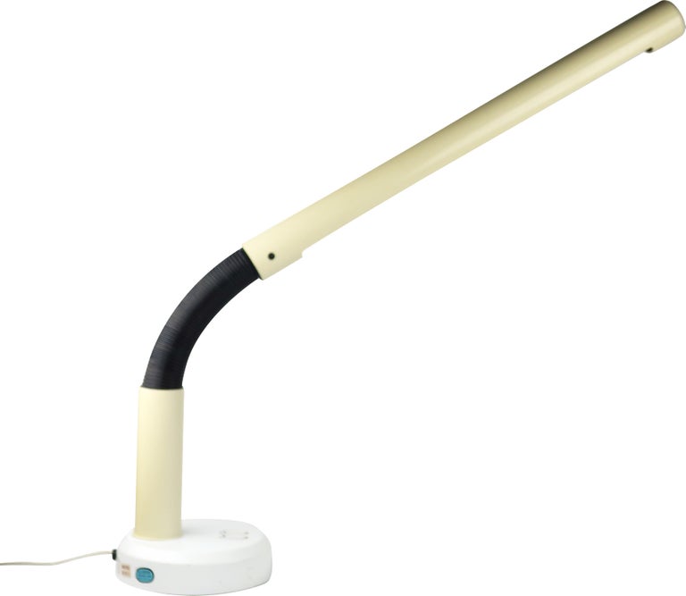Vintage White Tube Desk Lamp at 1stDibs