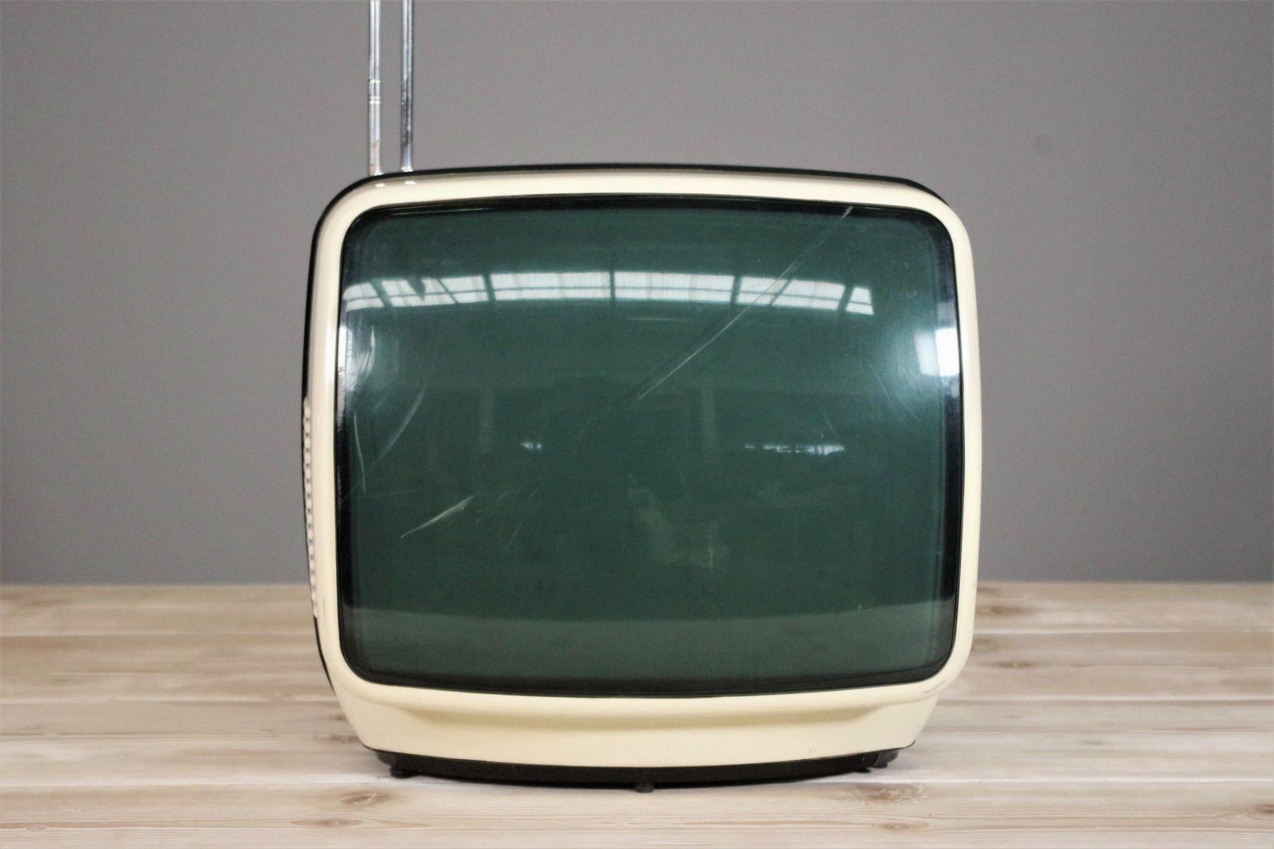 Vintage White TV, 1970s - Retro and Iconic Design For Sale at 1stDibs