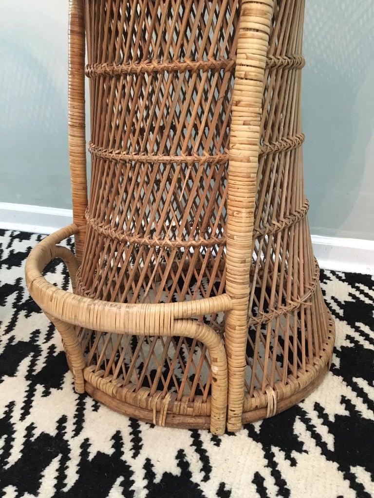 Vintage Wicker Bar Stools, a Pair at 1stDibs | vintage wicker stools ...