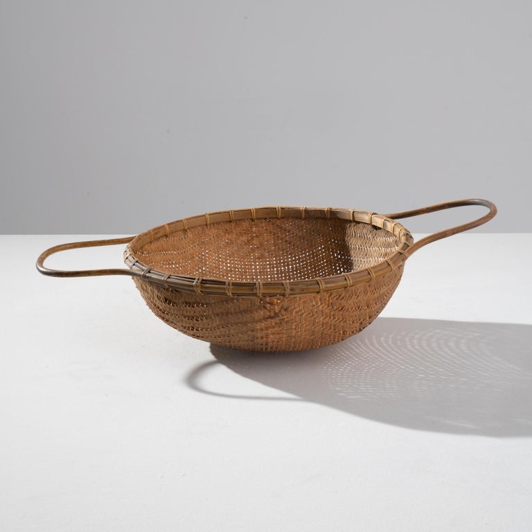 Vintage Wicker Basket For Sale at 1stDibs