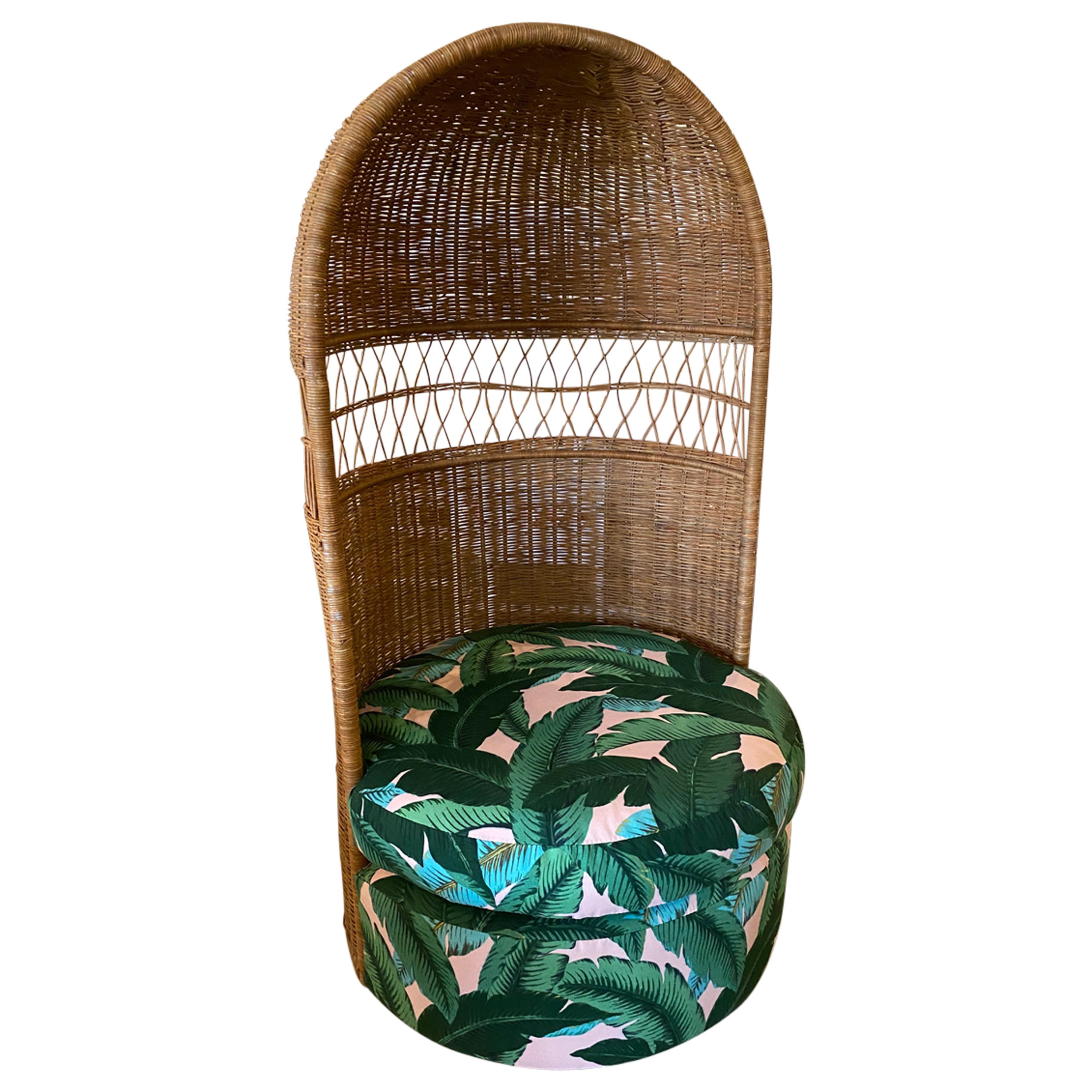 Hooded Wicker Chair - 3 For Sale on 1stDibs | dome wicker chair, hooded ...